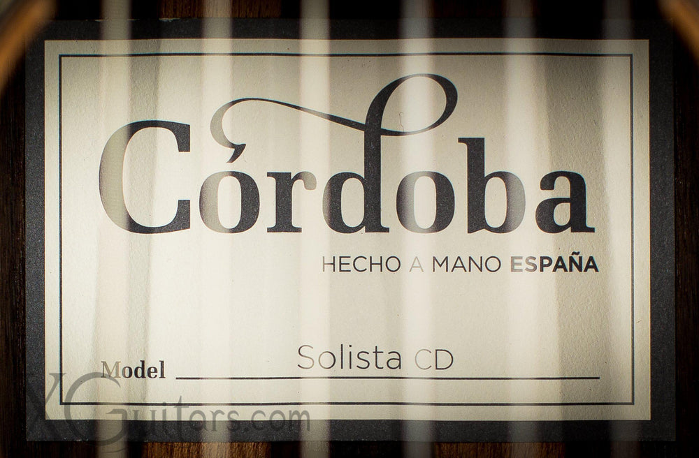 Cordoba Solista Cedar Top Classical Guitar - Handmade in Spain